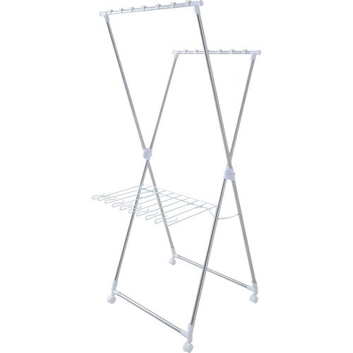 特長 ●風の通りを考え、乾きやすさを追求した新しい室内物干しです。 ●ハンガーバーの前後の高さを変えることで奥まで風が通り抜けます。 仕様 ●幅(mm)：660 ●奥行(mm)：550 ●高さ(mm)：1800 材質 ●スチール 質量・質量...