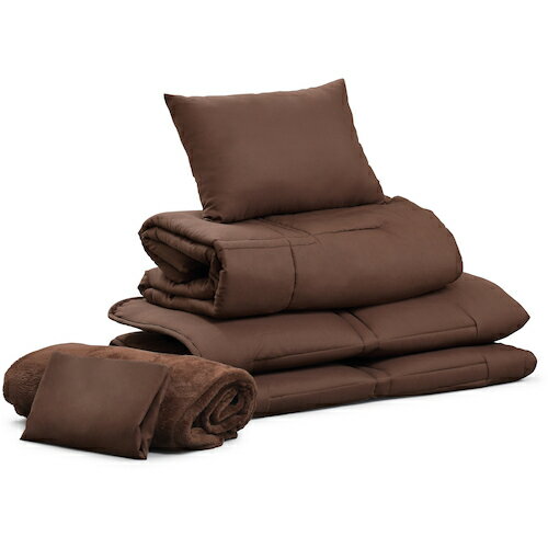 特長 ●毛布もついているコンパクトサイズの布団5点セットです。 ●お昼寝やレジャー、車中泊、緊急時の備えにもおすすめです。 ●収納や持ち運びに便利なバッグ付きです。 ●掛け布団と敷きマットはセミシングル、毛布はシングルサイズです。 仕様 ●...