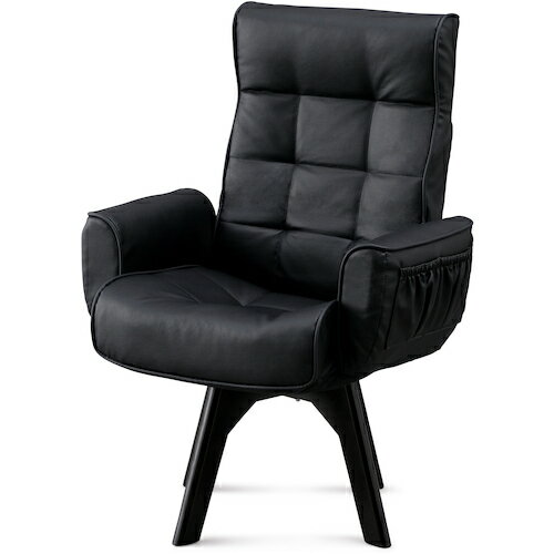 特長 ●快適性とインテリア性を併せ持ったレザー調の回転チェアです。 ●座面が360度回転するので、立ち上がり時や物を取る時も便利です。 ●座面が高いので座りやすく、立ち上がりも楽にできます。 ●また、厚みのある肘掛けは、立ち座りの際に便利で...