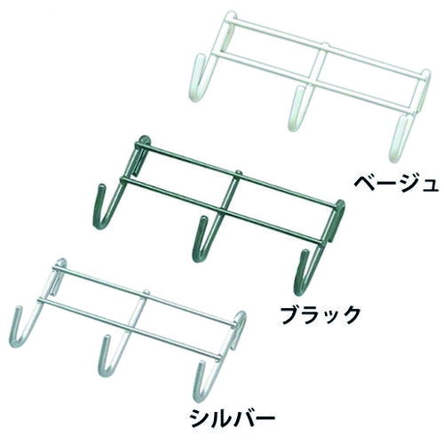 特長 ●メッシュパネル用の3連フックです。 ●カギやキッチン道具などを掛けるのに便利です。 仕様 ●間口(mm)：114 ●奥行(mm)：37 ●長さ(mm)：60 ●耐荷重（約）：全体5kg ●メッシュパネルフック3連MPA-3Fブラック...