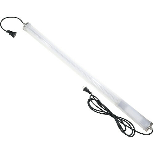 特長 ●頑丈なLEDパイプ型作業灯：パイプ径70mm ●自然な明るさの6000Kの白色LEDを採用、全光束4500lmで明るい ●密閉構造で、防雨型（保護等級IP63） ●付属金具で壁面などに固定・吊り下げ使用可能 ●両端に防雨型のプラグと...