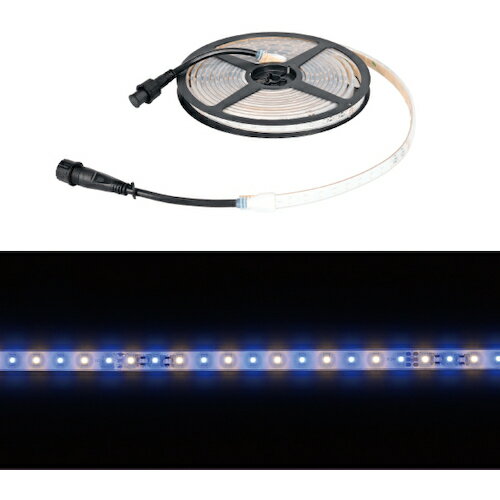 仕様 ●光源色：白/青 ●幅(mm)：12 ●長さ(mm)：5000 ●長さ(m)：5 ●断面サイズ幅(mm)：12 ●断面サイズ高さ(mm)：4 ●LED間隔(mm)：13.88 ●本体サイズ(mm)：12×5000×4 ●駆動方式：AC...