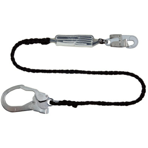 特長 ●ソフトで使いやすいブラックロープです。 ●片20A軽量小型フック付きです。 仕様 ●直径(mm)：径12 ●質量(g)：約750 ●人体側フック口開き(mm)：16 ●構造物側フック口開き(mm)：50 ●ランヤード長(mm)：17...