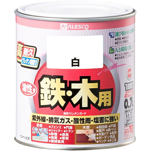 特長 ●ウレタン樹脂配合だから紫外線・排ガス・雪・酸性雨など外敵から建物を守り、長期間風合い・ツヤを保ちます。 ●光沢が優れ、鉄部のサビに強い油性タイプ。 ●※溶剤臭が強いので室内での塗装には不向きです。 ●防サビ配合だから鉄部をサビの発生...