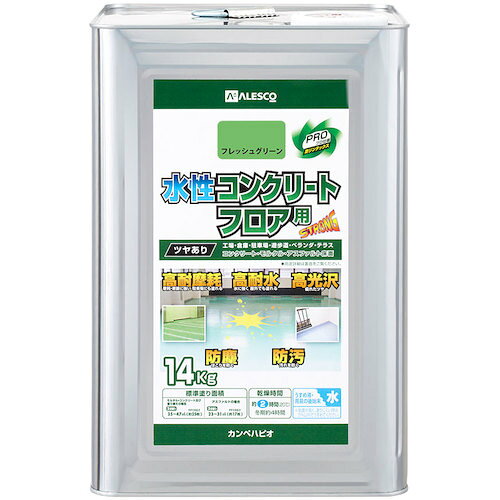 特長 ●耐摩耗性に優れ、衝撃に強く、キズがつきにくい為、駐車場や倉庫の床に最適です。 ●1液架橋型で耐汚性・耐水性・防塵効果に優れ、工場の床も清潔に保ちます。 ●簡易防水効果があり、雨など、水のしみこみを防ぎます。 ●高光沢タイプで美しいツ...