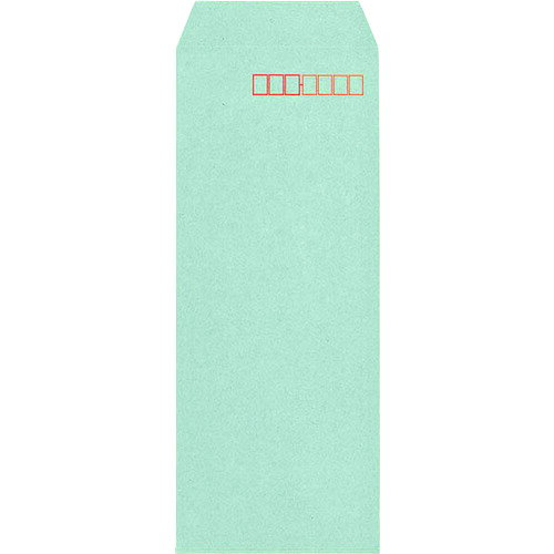 特長 ●古紙パルプ配合のカラークラフト封筒です。 用途 ●A4書類（297×210）を四つ折り（210×75）の封入に最適。 仕様 ●サイズ：長形40号 ●色：ミズ ●縦(mm)：225 ●横(mm)：90 ●〒枠あり ●貼り方：スミ貼 ●...