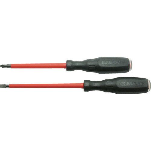 特長 ●絶縁工具プラスドライバーです。 仕様 ●刃先：PH2 ●軸長(mm)：100 ●全長(mm)：205 質量・質量単位 ●70.0g 【メーカー名】（株）山下工業研究所 【メーカー品番】IN168P-2
