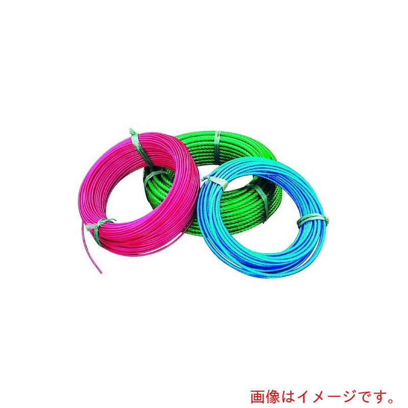 特長 ●ビニール被覆により耐食性、耐候性に優れてます。 仕様 ●ロープ径(mm)：10-12 ●長さ(m)：20 ●色：チョコ・不透明 ●破断荷重(kn)：44.1 質量・質量単位 ●7.0kg 注意事項 ●アウトワイヤのメッキ加工したワイ...