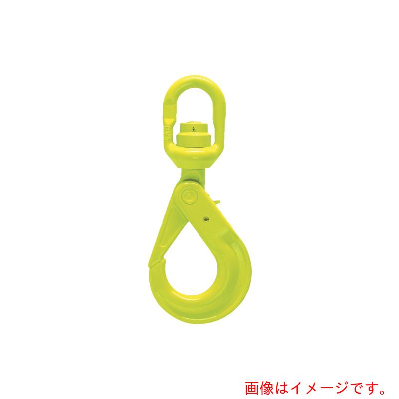 特長 ●ボールベアリングスイベル付のロッキングフックです。 ●荷重のかかった状態でもスムーズな回転が得られます。 用途 ●建築・土木・生産工場での吊り作業用。 仕様 ●基本使用荷重(t)：1.2 ●適合チェーン線径(mm)：6 ●寸法(mm...