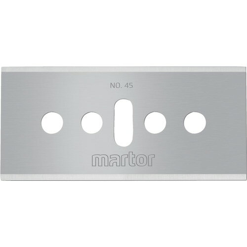 特長 ●セーフティカッター用替刃です。 仕様 ●刃厚(mm)：0.30 ●適合本体：445・447・175001 ●刃厚：0.30mm 材質 ●合金工具鋼 質量・質量単位 ●17.0g 【メーカー名】MARTOR 【メーカー品番】45