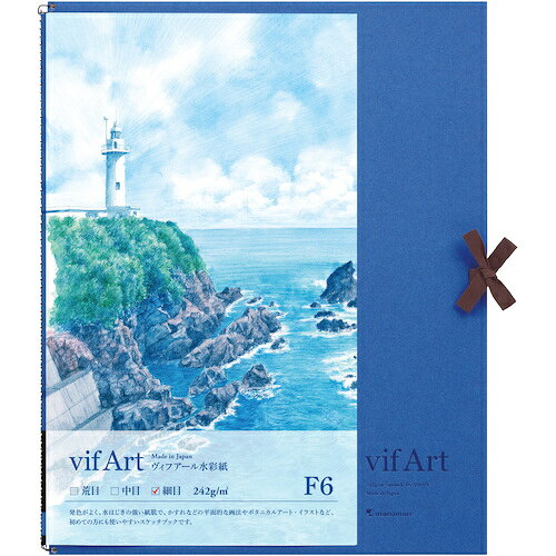 特長 ●細目は、紙表面の凸凹が少なくほぼ平滑で、線描がシャープに表現できます。 ●細密な描画を再現でき、ボタニカルアートやカリグラフィーなどにも適しています。 ●中性に近い使用で変色が少なく、保存性にも優れています。 ●発色が良く、絵具を動...
