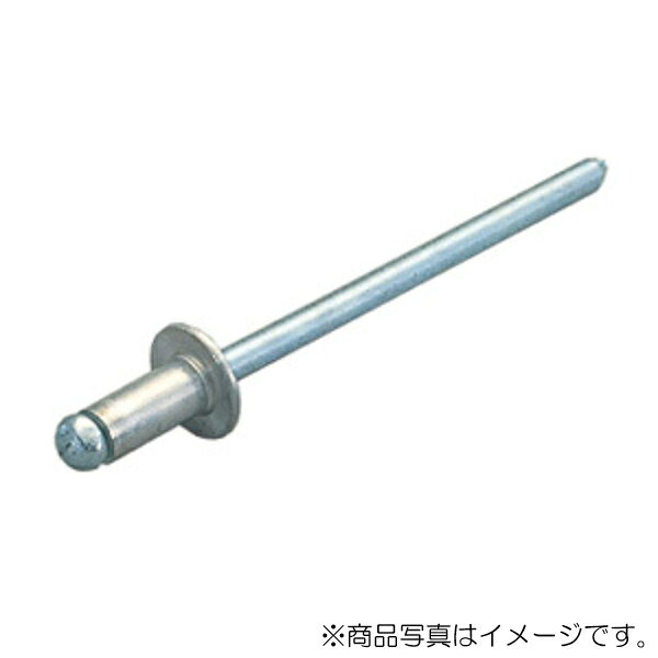 ●下穴径： 4.1mm ●軸径d： 4.0mm ●頭径a： 8.0mm ●頭高h： 1.3mm ●マンドレル径W： 2.43mm ●フランジ長l： 6.6 ●カシメ厚t： 1.6〜3.2 ●剪断強度： 1.5kN（150kgf） ●引張強度...