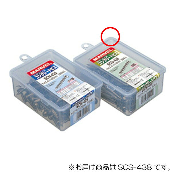 ●タイプ： 皿頭 ●サイズ： φ4×38mm ●下穴ドリル径： φ3.2〜3.4mm ●入数： 90本 【メーカー名】（株）マーベル 【メーカー品番】SCS-438