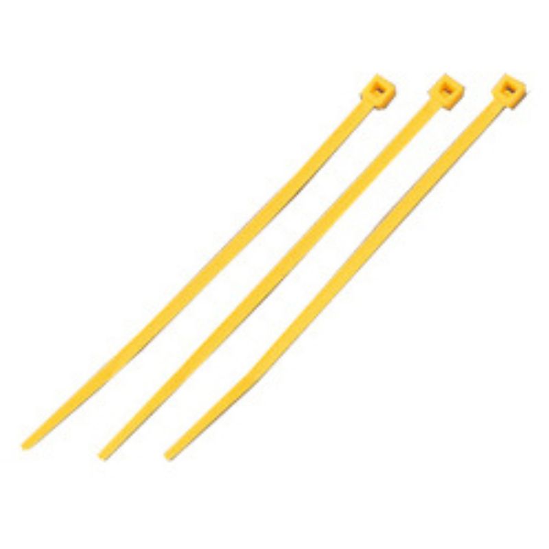 ●色： 黄 ●長さ： 250mm ●最大結束径φ： 74mm ●幅： 3.6mm ●ループ引張強度： 176N（18kgf） ●入数： 100本 【メーカー名】（株）マーベル 【メーカー品番】MCT-250YW
