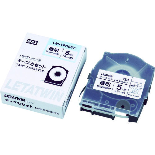 仕様 ●品名：レタツイン用テープカセット ●適合機種：LM-550W3・500W3・500F3・550W2・500W2・500F2C・500F2・550W・500W・500 ●色：透明 ●テープ寸法(mm×m)：5×8 ●内容：5mm幅×8...