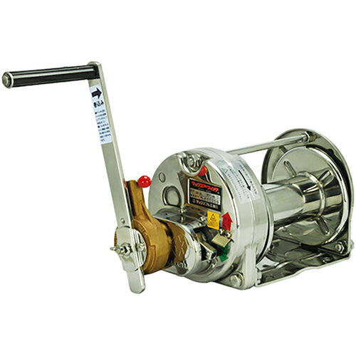 特長 ●ステンレス製ボディーの表面にバフ研磨を施したもので、ステンレスの美しさを生かしたタイプです。 ●ハンドル左右の往復運動で巻き取り、巻き戻しができますので、取り付け場所を選びません。また、回転式ウインチとしても使用出来ます。 用途 ●...