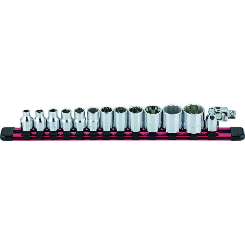 ●ソケットホルダー用レール（SH-300R…1）クリップ（SH3-C…13）付 ●セット明細： スペアソケット 6角（mm）:6・7・8・9、スペアソケット 12角（mm）:10・11・12・13・14・17・19・21、ユニバーサルジョイ...