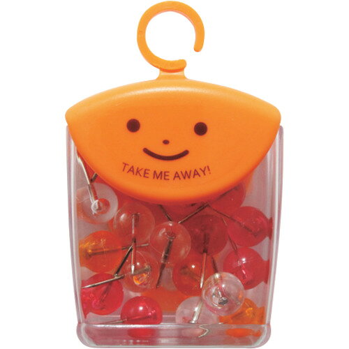 特長 ●収納便利なスライド式で可愛くおしゃれなPOPカラーケース入のピンシリーズです。 仕様 ●色：クリアフルーツカラー3色アソート ●寸法(mm)：頭径Φ10mm、針長10 ●包装：フック付ケース（蓋：PP　容器：PS） ●入数：約20本...