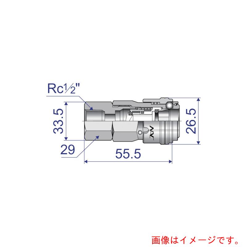 特長 ●工場内のエアー配管や空気工具の接続用ワンタッチ接続スリーブロック付カップリング ●内部構造を改善し流量の増量を実現しました。 用途 ●流体継手 仕様 ●最高使用圧力(MPa)：1.0 ●接続形状サイズ(インチ)：R1/2 ●スリーブ...
