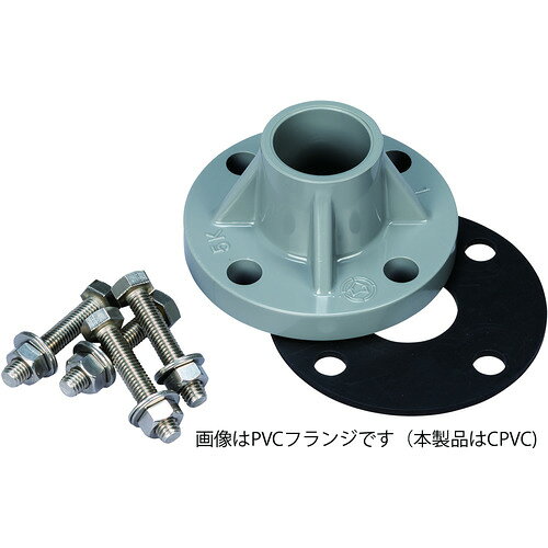 特長 ●耐熱フランジ・ボルト・ナット・パッキンのセット品です。 ●40A　5Kフランジ　CPVC 材質 ●フランジ：CPVC ●パッキン：EPDM ●ボルト・ナット：SUS304 質量・質量単位 ●0.5kg 【メーカー名】日本フイルター（...
