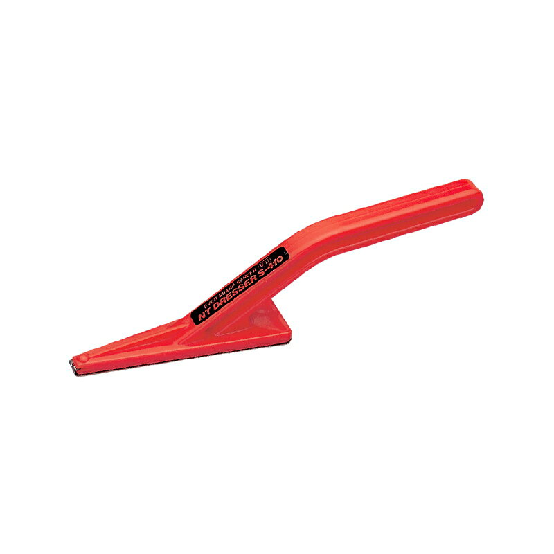 ●ドレッサー平面用 S型 （研磨サイズ7～28×83mm）。 ●荒目（約#120～220）。 ●木工からアルミの仕上げまで、ヤスリの強さとサンドペーパーの細やかさを兼ねた目づまりしにくい研磨具。 ●カラー： レッド ●適合替刃： S-11P...