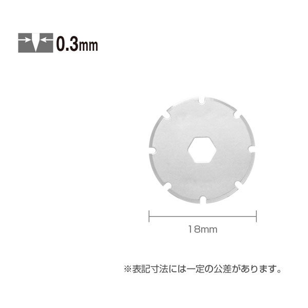 ●直径18ミリのミシン目カット用円形刃です。 ●直径18ミリのミシン目カット用円形刃です。チケット作りや紙工作などにお使いいただけます。2枚入り。 ●梱包形態： ブリスター ●材質： ハイカーボンステンレス鋼 【メーカー名】オルファ（株） ...