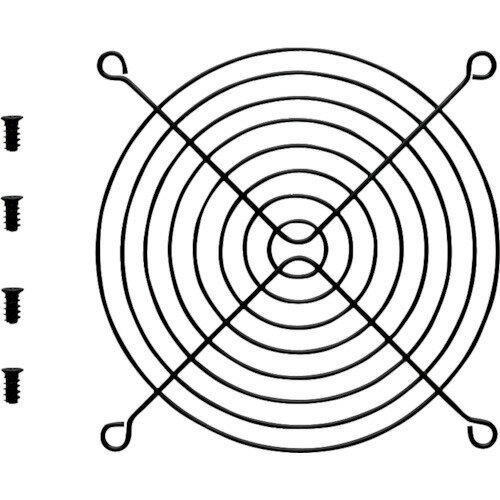 特長 ●ケース内部における回転中のファンとの配線接触を予防したり、ファンに直接触れることでケガなどしないようにするための金属製のファンガードです。 ●4cm、6cm、8cm、9cm、12cm、14cmと各サイズのケースファンに対応しており、...
