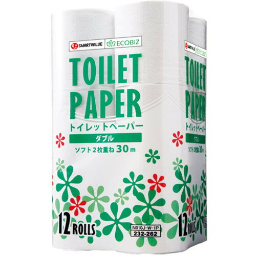 仕様 ●タイプ：ダブル ●長さ(m)：30 ●入数：12ロール ●芯：有 ●ミシン目：有 ●エンボス加工：有 材質 ●古紙パルプ配合率100％ 質量・質量単位 ●0.13kg 【メーカー名】プラス（株） 【メーカー品番】N010J-W-1P