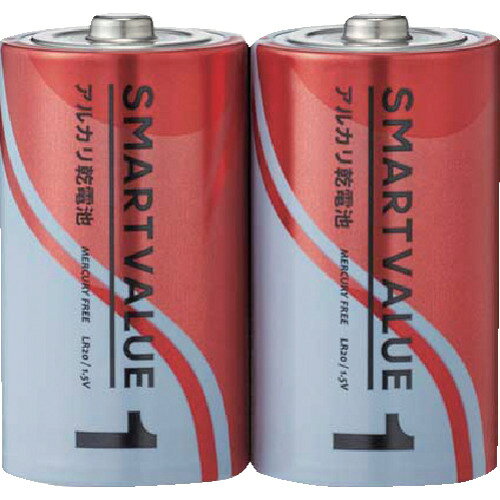 特長 ●国内メーカー製造による使用推奨期限5年のオリジナルアルカリ乾電池です。 仕様 ●タイプ：単1 ●使用推奨期限(年)：5 ●規格：単1形 ●入数：1パック（2本入） ●電池 ●アルカリ乾電池 ●電圧：1.5V 質量・質量単位 ●0.2...