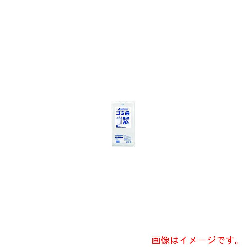 特長 ●お求めやすい10枚入のゴミ袋です。 仕様 ●容量(L)：70 ●縦(mm)：900 ●横(mm)：800 ●厚さ(mm)：0.035 ●色：透明 ●規格：70L ●厚：0．035mm ●手触り：ツルツルタイプ ●ゴミ袋 材質 ●低密...
