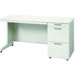 特長 ●ラインナップ豊富なスチールデスクシリーズ「RJデスク2」奥行600mm／片袖机（引出しAタイプ）W1400mm／天板ホワイトです。 ●引出中段、下段にA4サイズを収納できます。 ●センタートレーに鍵は付きません。 仕様 ●色：ホワイ...