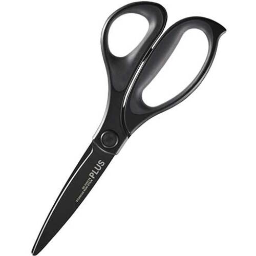 特長 ●薄いものから厚いものまでズバッと切れる大型タイプのハサミです。 用途 ●長い刃渡りで一気に切りたいときに。 仕様 ●刃長(mm)：85 ●刃厚(mm)：2 ●全長(mm)：213 ●色：ブラック ●大型タイプ 材質 ●刃・カシメピン...