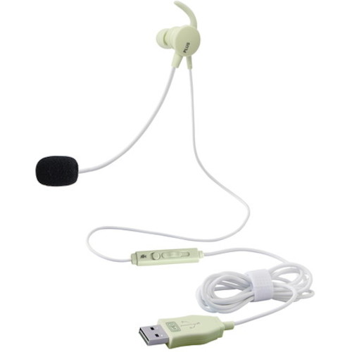 特長 ●耳栓タイプのUSBヘッドセットです。 仕様 ●ケーブル長(m)：1.8 ●幅(mm)：23 ●奥行(mm)：26.5 ●高さ(mm)：18.5 ●ケーブル長(mm)：1800 質量・質量単位 ●0.006kg 注意事項 ●取り寄せ品...