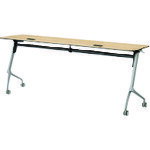 特長 ●スタッキングピッチ99mmを実現したアルミダイキャスト脚のフォールディングテーブルです。 仕様 ●色(天板)：ナチュラルウッド ●色(脚部)：シルバー ●天板厚(mm)：20 ●キャスター種類：キャスター(ストッパー2個付) ●機能...