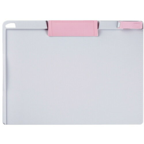 特長 ●お買い得なパステルカラーのクリップボードです。 仕様 ●色：ピンク ●用紙サイズ：A4ヨコ型 ●幅(mm)：318 ●高さ(mm)：235 ●目盛り付き 材質 ●本体・クリップ：HIPS ●ペンホルダー：POM ●板バネ：鋼板 質量...