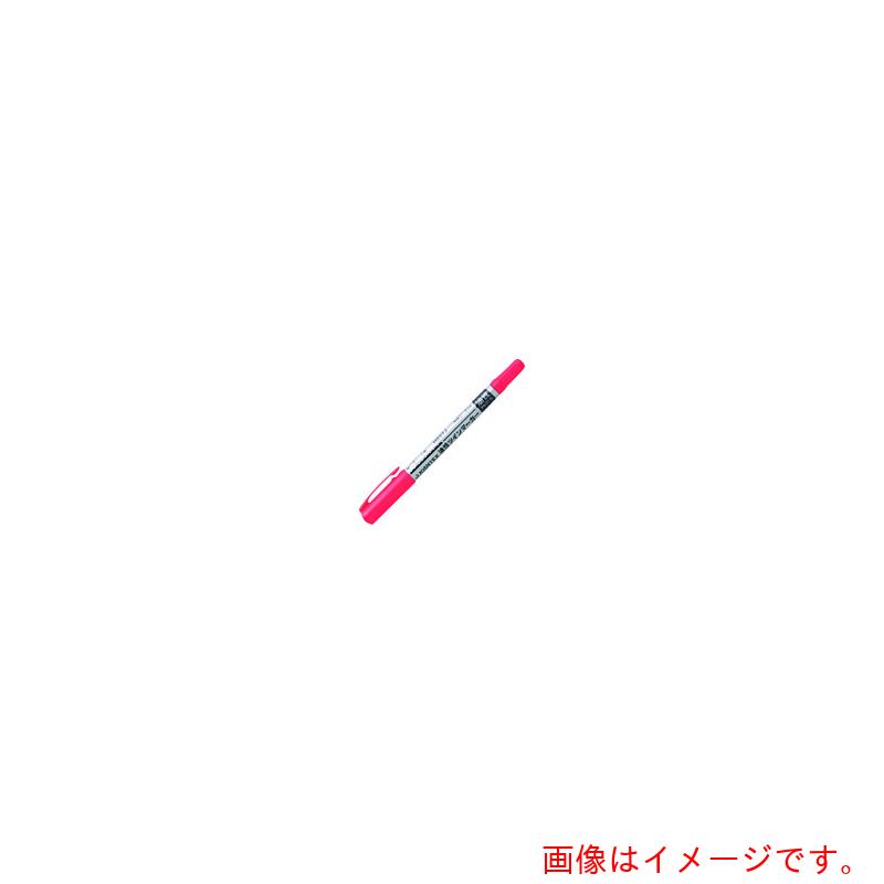 特長 ●ツインタイプの油性マーカーです。 仕様 ●インク色：赤 ●軸径(mm)：11 ●本体長(mm)：137 ●線幅細字(mm)：0.9 ●線幅極細(mm)：0.4 ●入数(本)：1 ●本体長：137mm ●軸径：11mm 質量・質量単位...