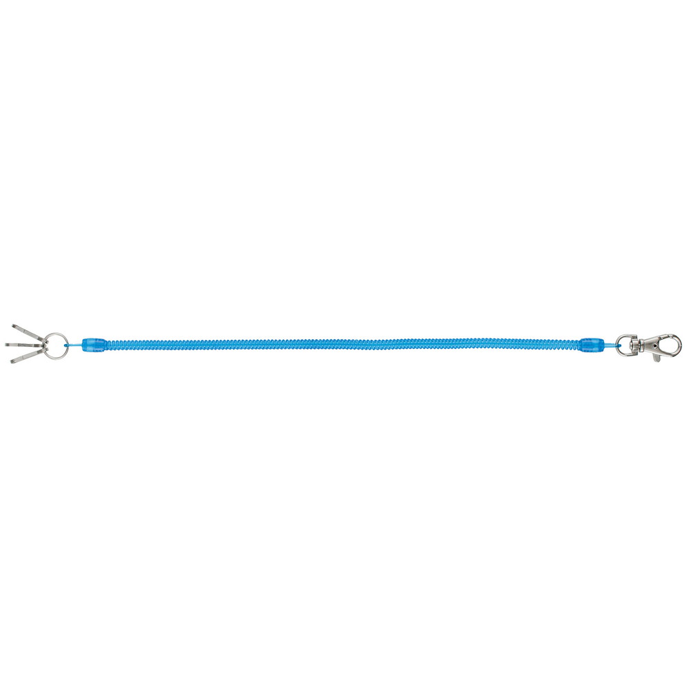 ●カラー： ブルー ●本体サイズ： 全長38cm（コイル部分:26～100cm） ●本体重量： 18g ●素材： 金具:スチール製（鉄）、コイル:ポリウレタン ●仕様： キーフック3連付 【メーカー名】（株）レイメイ藤井 【メーカー品番】G...