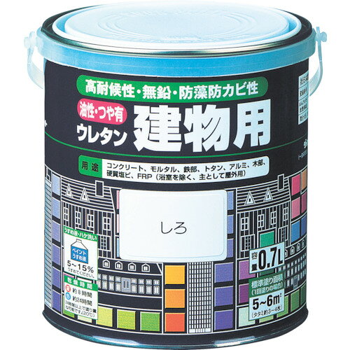 特長 ●耐候性、耐久性に優れ、長期間初期の美しい塗膜を保ちます。 ●においがマイルドで、油性調合ペイントのような油臭が少なく防藻・防カビ性に優れています。 用途 ●屋内外のコンクリート、モルタル、鉄部、新屋根材、スレート。 仕様 ●色：白 ...