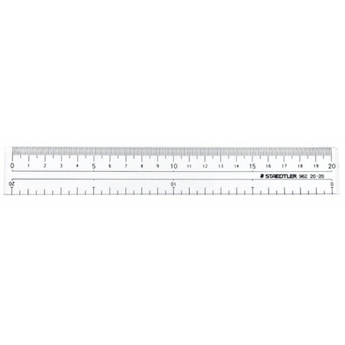 特長 ●両側に目盛りがついており使いやすいアクリル製20cm定規です。 仕様 ●呼び寸法(mm)：20 ●測定範囲：200 ●サイズ(mm)：208×30×3 ●両目盛付き 材質 ●アクリル 質量・質量単位 ●24.0g 注意事項 ●取り寄...
