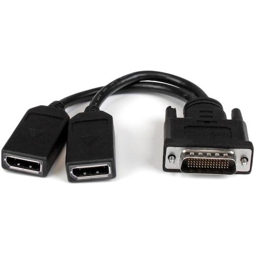 特長 ●DMS／LFHグラフィックカードに2台のDisplayPortモニタを接続します。 ●DMS 59ピン（オス）を2x DP 1.2（メス）に分岐します。 ●21.6Gbps帯域、HBR2に対応しています。 ●EMIシールド構造32 ...