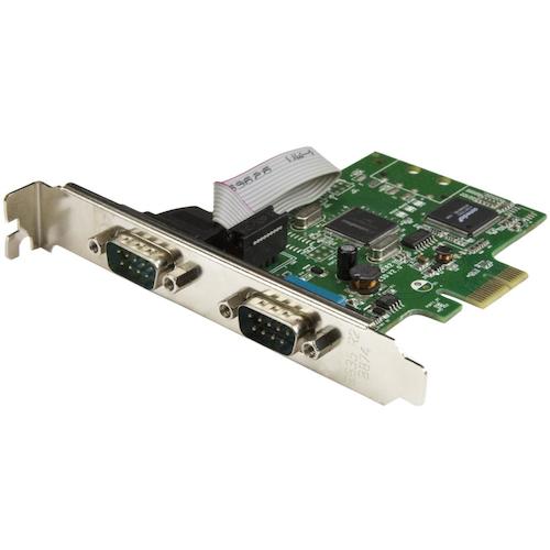 特長 ●高性能RS232ポート（DB9）2口を増設します。 ●デュアルチャネル16C1050 UARTに対応しています。 ●6C1050デバイスと完全互換です。 ●最大データレート460Kbpsに対応しています。 ●送信端末／受信端末ごとに...