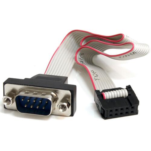 仕様 ●コネクタ形状：1x IDC (マザーボードヘッダー、10ピン、メス)、1x DB9 (D-Sub 9ピン、オス) ●16インチIDCシリアルパネルマウントケーブルです。 ●一方の端に10ピン（IDC）マザーボードヘッダー接続、もう一...