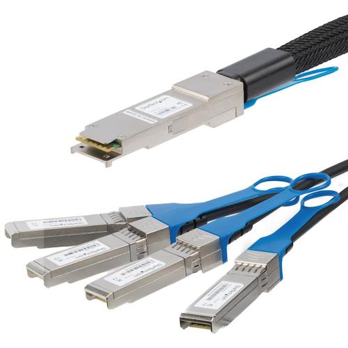 特長 ●Cisco製品QSFP-4SFP10G-CU5と100%互換です。 ●Cisco製ルーターおよびスイッチで互換性が検証されています。 ●QSFP+（Mini-GBIC）ポートに接続する40ギガビット対応DAC分岐ケーブルです。 ●ホ...