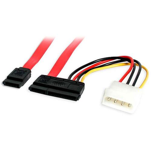 特長 ●SATAデータ・電源一体型ケーブルです。 ●LP4接続でドライブに給電しながら、通常のSATAデータ接続ができます。 ●ライフタイム保証が付いています。 仕様 ●ケーブル長(m)：0.45 ●コネクタA：ペリフェラル電源（大容量モレ...