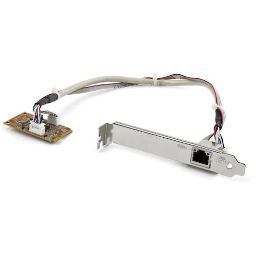 特長 ●Mini PCI Expressスロットにイーサネットポートを増設します。 ●10/100/1000 Mbpsスピードでネットワークにアクセスが可能です。 ●小型システムや組み込みシステムに最適です。 ●標準 & ロープロファイル両...