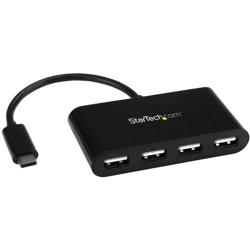 特長 ●4ポート USB-Cハブです。 ●USB-CノートパソコンにUSB 2.0 USB Type-Aポート4口を増設します。 ●携帯用にも、卓上での使用にも適したコンパクトな小型軽量設計です。 ●本体一体型のケーブルがついたUSBバスパ...
