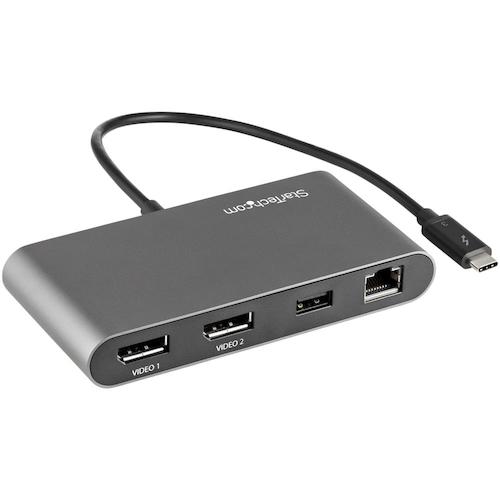 特長 ●Thunderbolt 3認証対応のミニドックです。 ●40Gbpsスループット対応の4Kデュアルモニター環境を構成します。 ●スペースが限られた環境で便利なコンパクトサイズです。 ●バスパワーで動作し、ハイパワーノートPCでの使用...