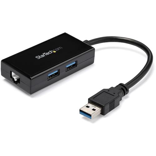 特長 ●ノートPC用ポータブル有線LANアダプターです。 ●2口のUSB 3.0ポートに周辺機器を接続可能です。 ●Realtek製RTL8153チップセットを搭載しています。 ●USBバスパワーで動作し、携帯に適しています。 仕様 ●コネ...