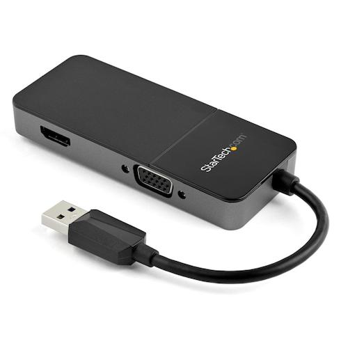 特長 ●USB 3.0-HDMI/VGA 変換アダプタです。 ●HDMIでは4K30Hzと2chオーディオ、VGAでは1080p60Hzに対応しています。 ●Silicon Motionチップを搭載しています。 ●DisplayLink、M...