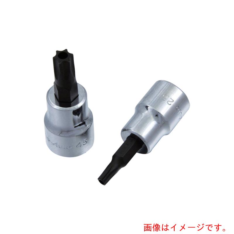 特長 ●ラチェットハンドルやスピンナーハンドルと組み合わせて使用します。 ●ヘックスローブねじの締め付け、緩め作業です。 ●いじり止め対応穴付きです。 用途 ●ヘックスローブねじの締め付け、緩め作業に。 仕様 ●呼びNo.：T15 ●差込角...